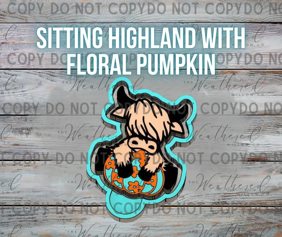 Sassy Fras Couture - Highland Cow w/ Pumpkin Car Freshie (Coming Soon ...