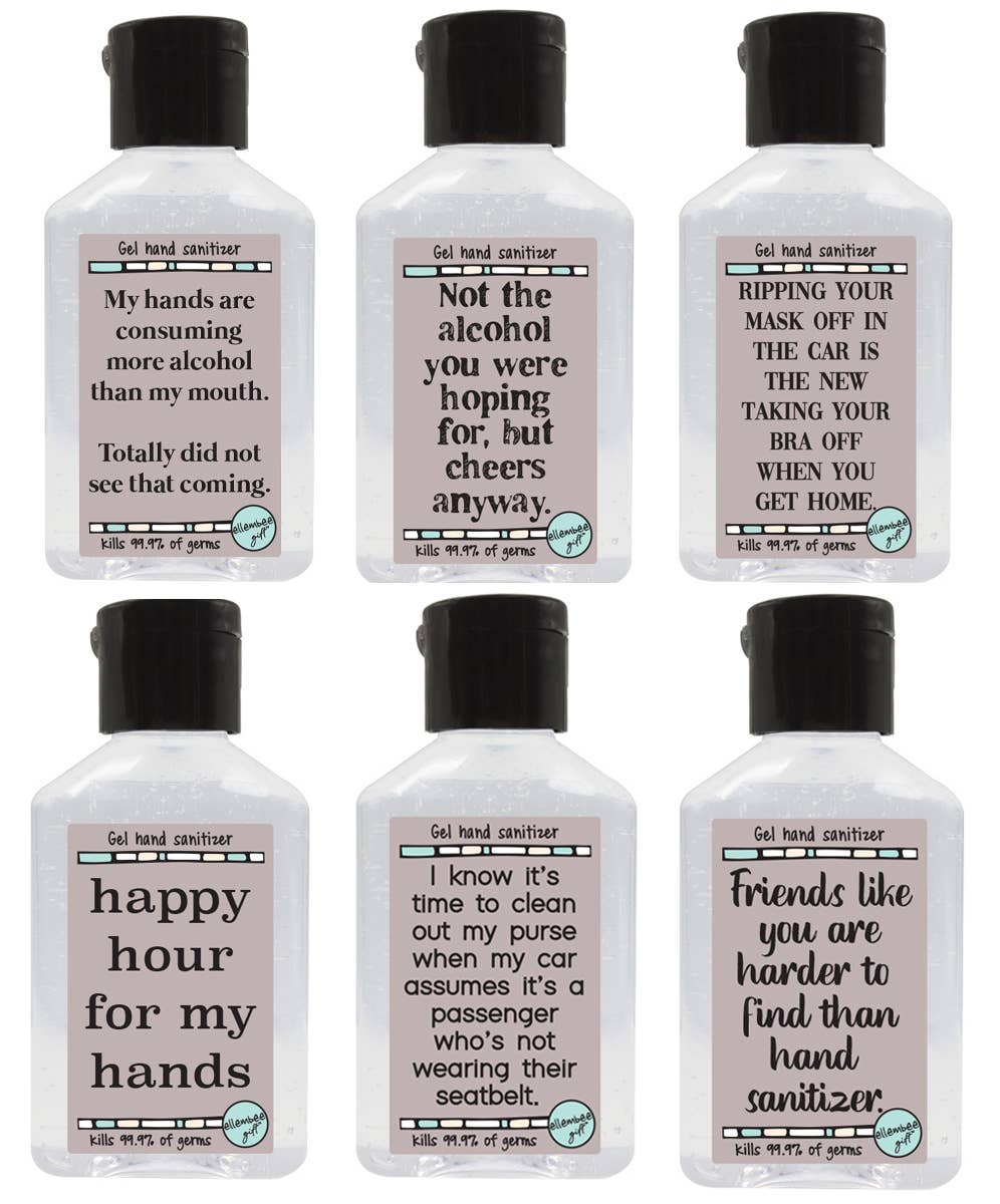 ellembee gift - Mixed Box Of Funny Travel Sized 2 Ounce Hand Sanitizer ...